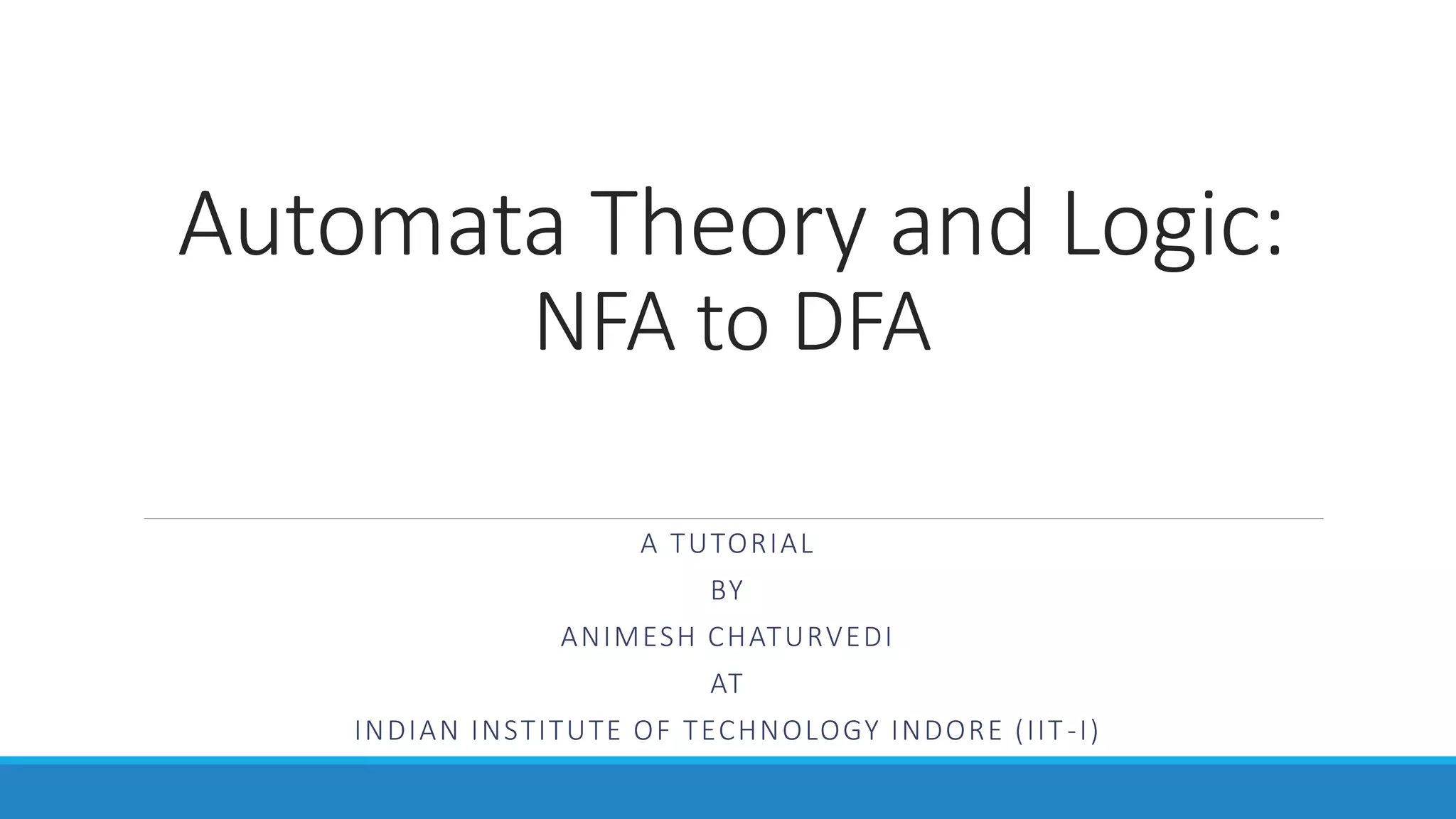 NFA to DFA | PDF