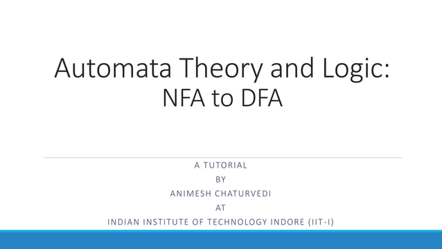NFA to DFA | PDF
