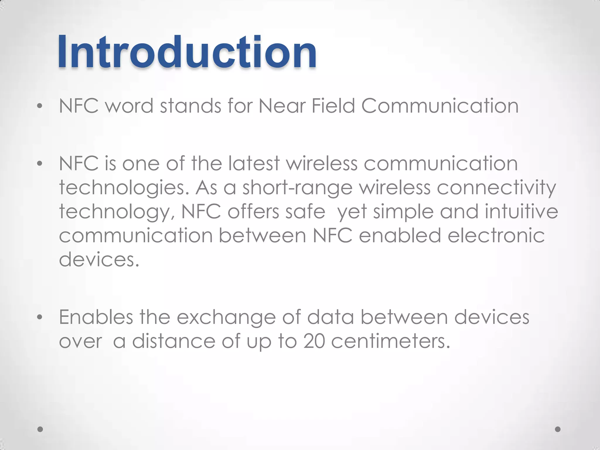 Nfc- Near Field Communicatio | PPTX | Email | Internet