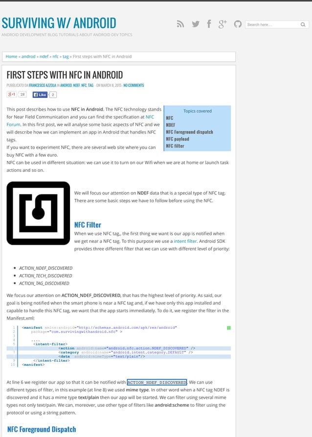 Android NFC | PDF