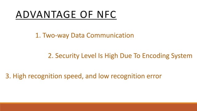 NFC (Near Field Communication) presentation | PPTX | Technology & Computing