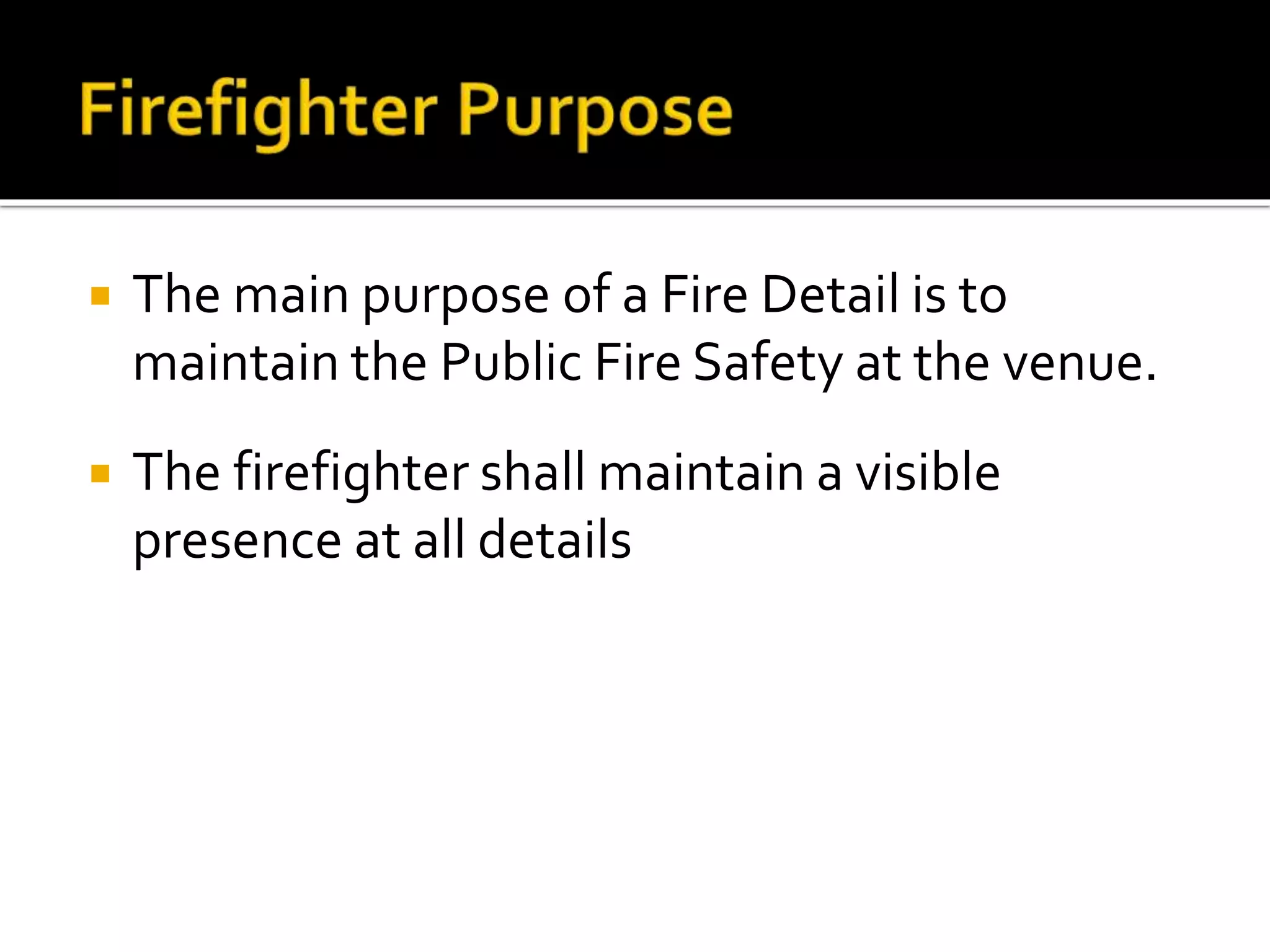 Fire Officer Detail Training Program | PPSX