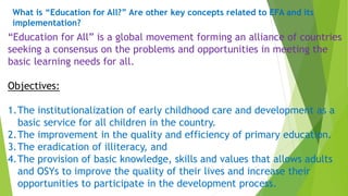 Education For All(EFA) in Non-Formal Education | PPTX