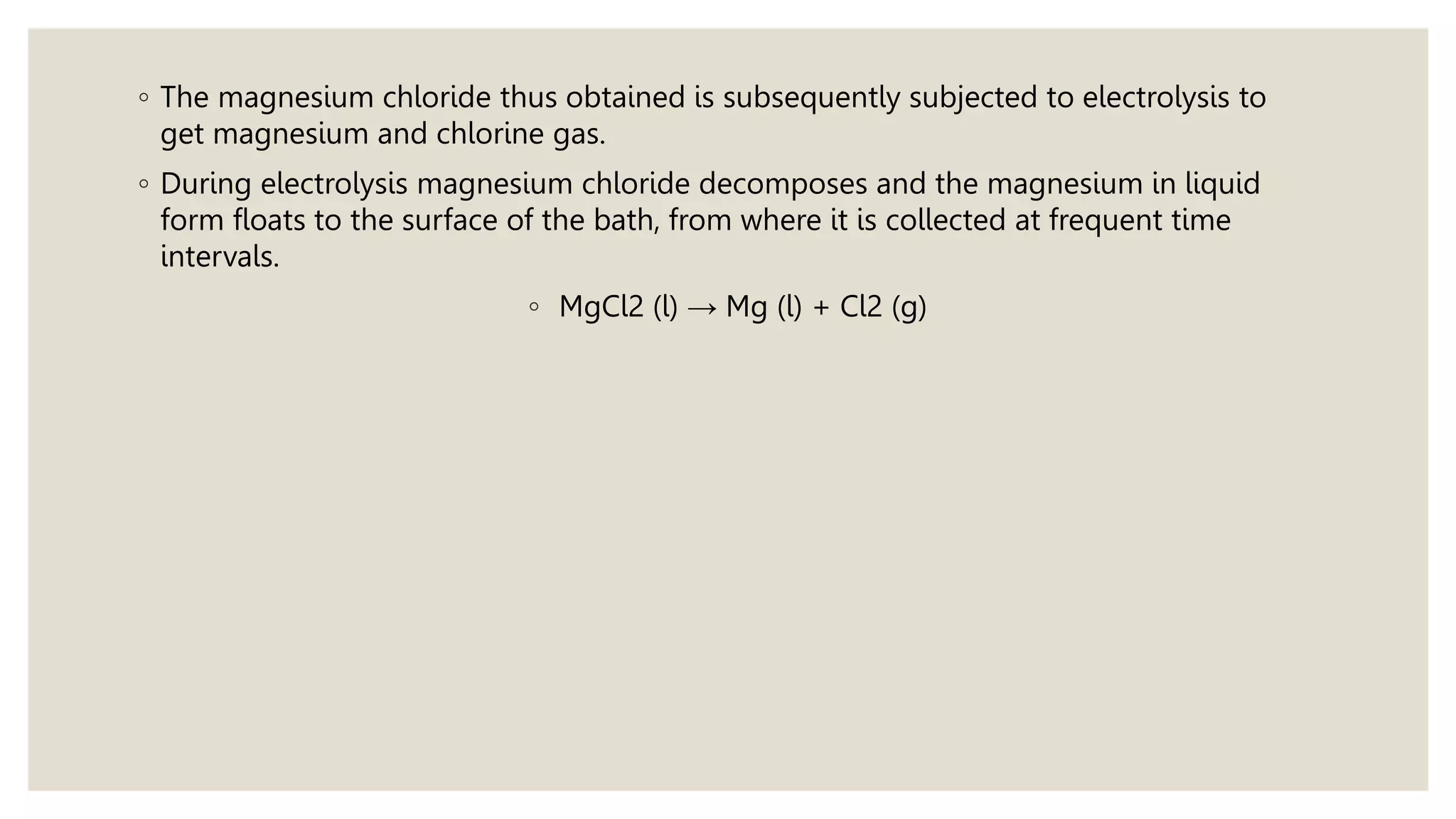 Magnesium extraction | PPTX