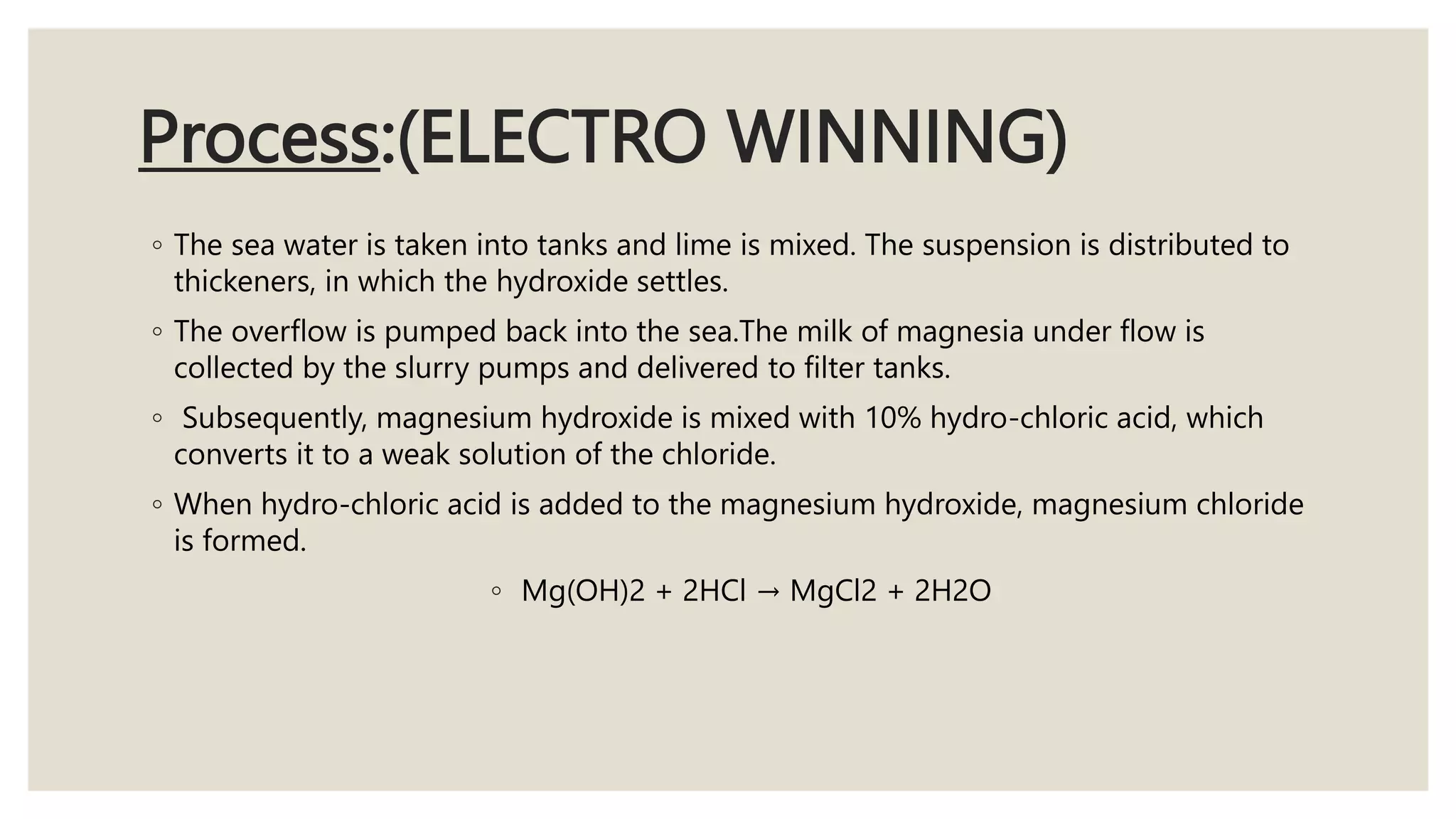 Magnesium extraction | PPTX