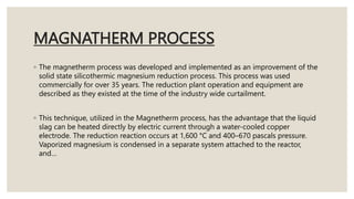 Magnesium extraction | PPTX