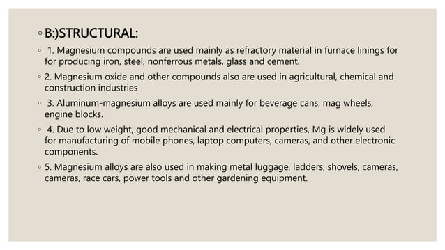Magnesium extraction | PPTX | Chemistry | Science