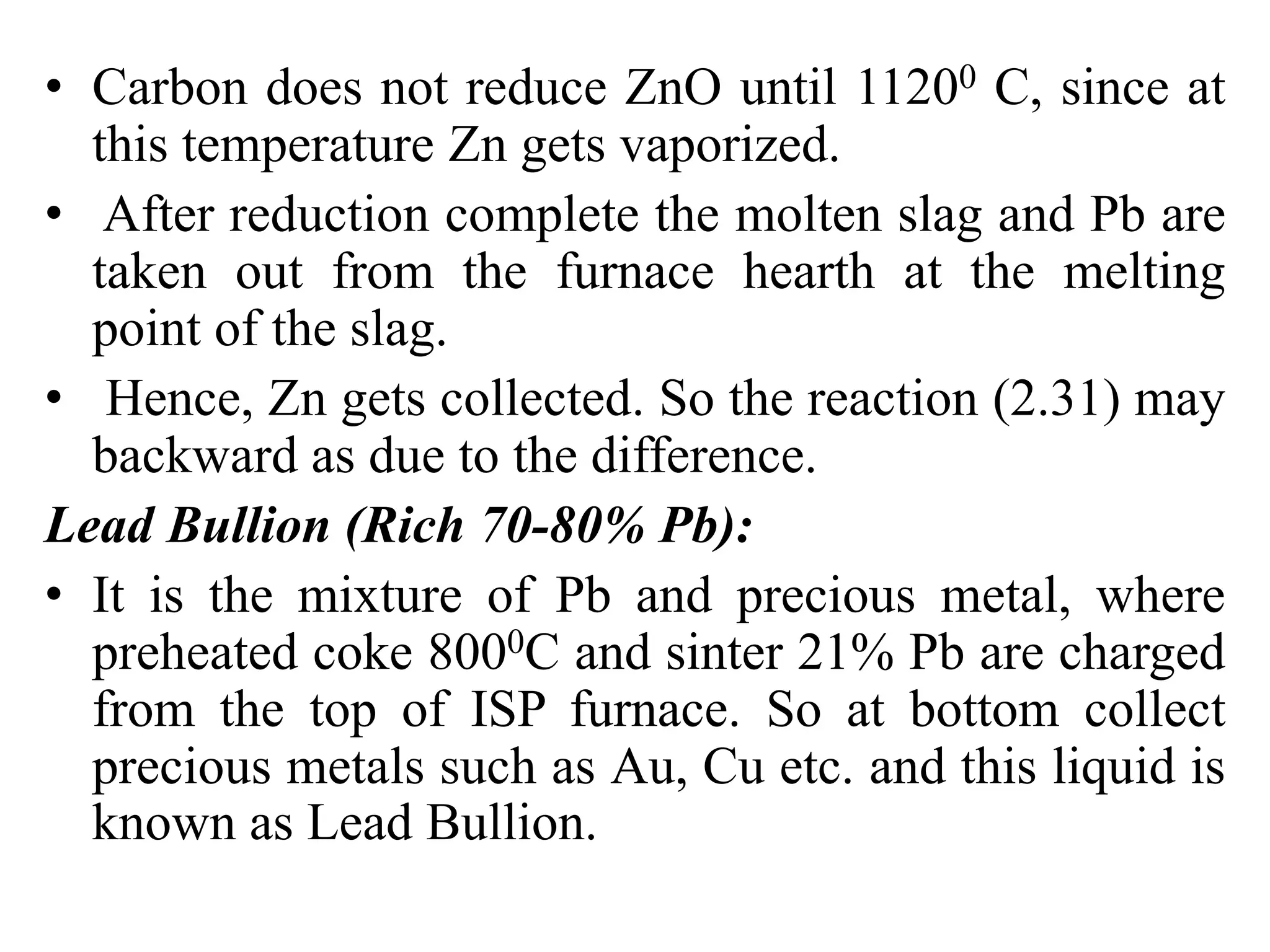 Extraction of zinc | PPTX