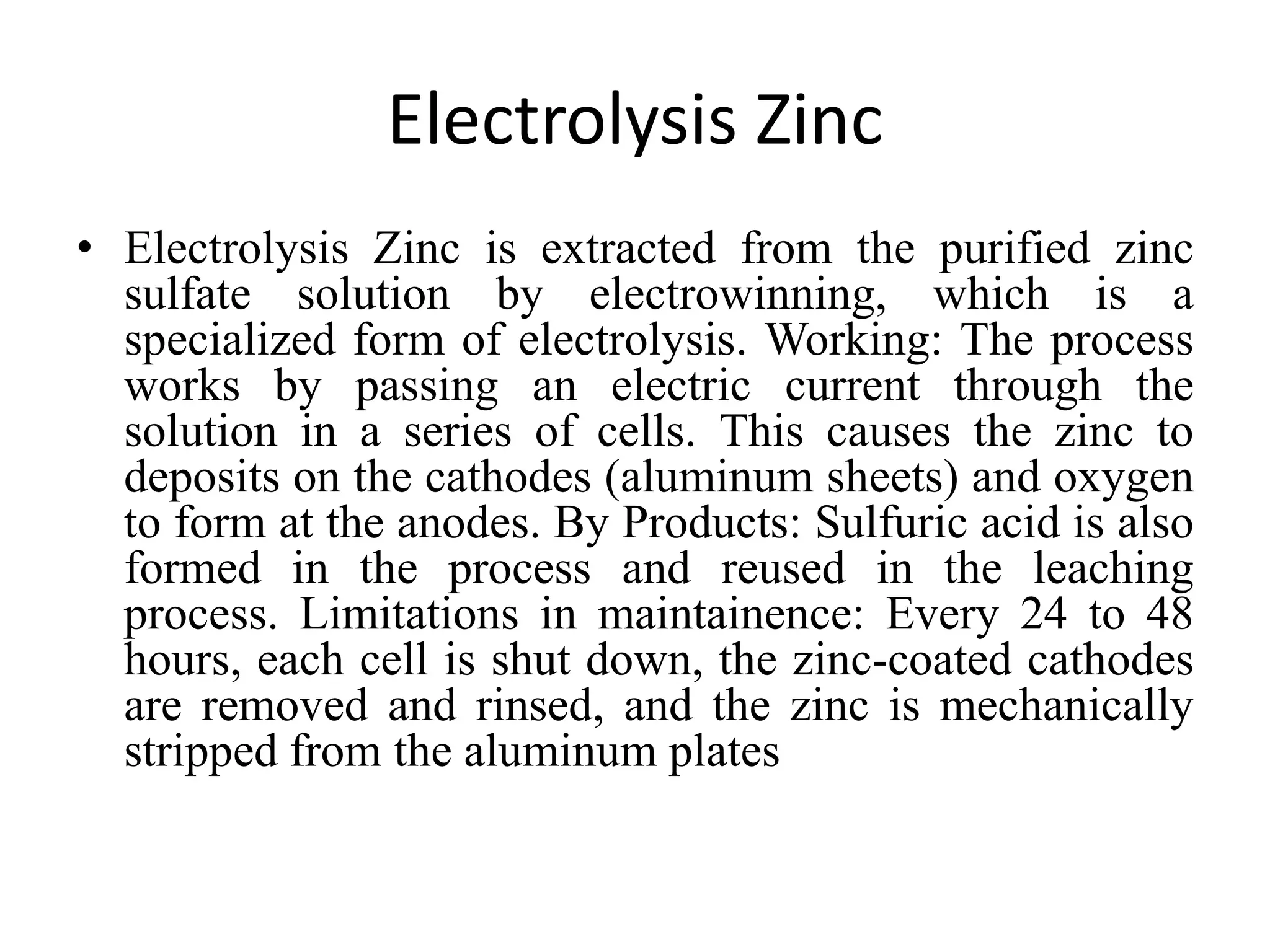 Extraction of zinc | PPTX