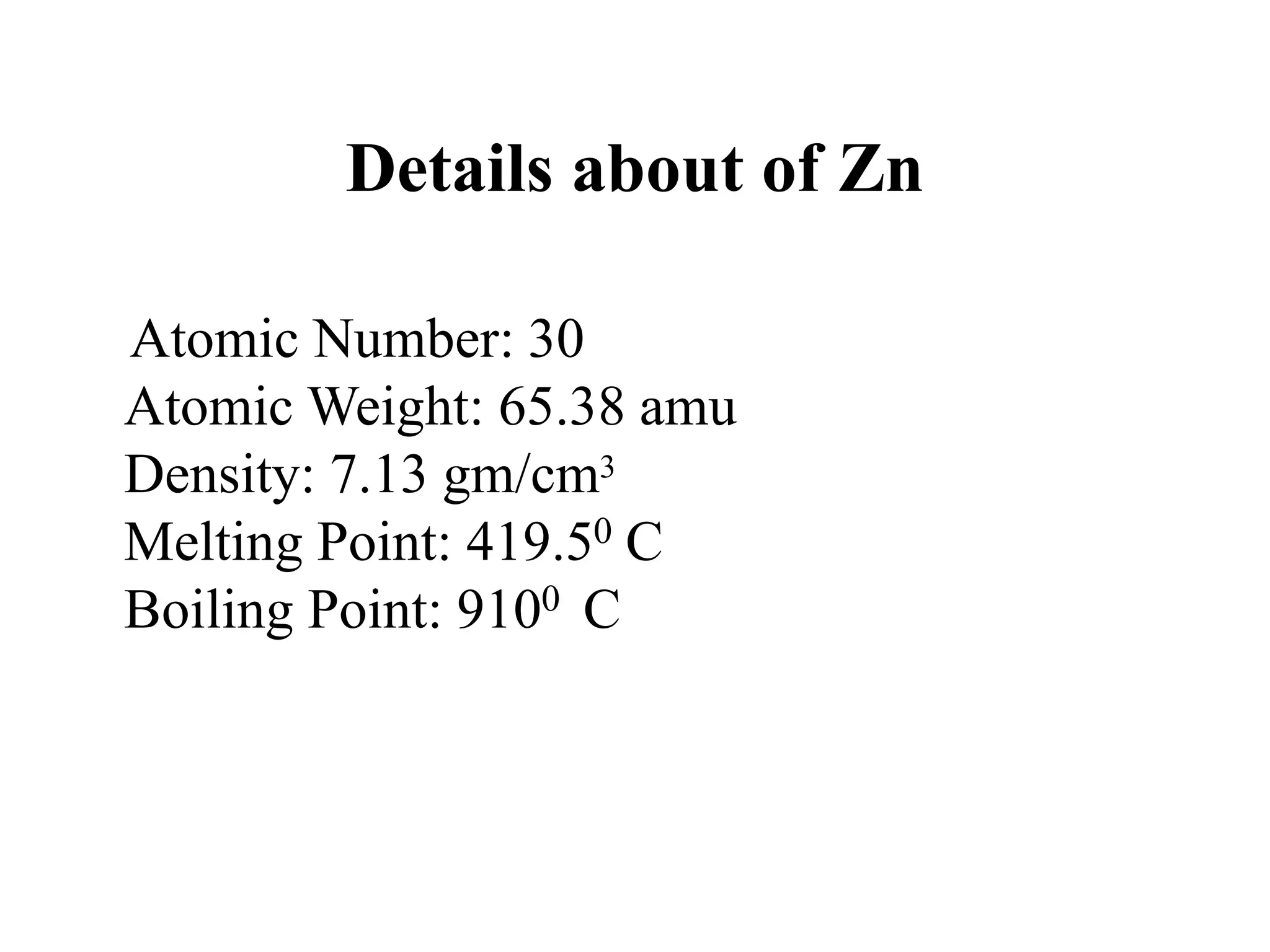 Extraction of zinc | PPTX