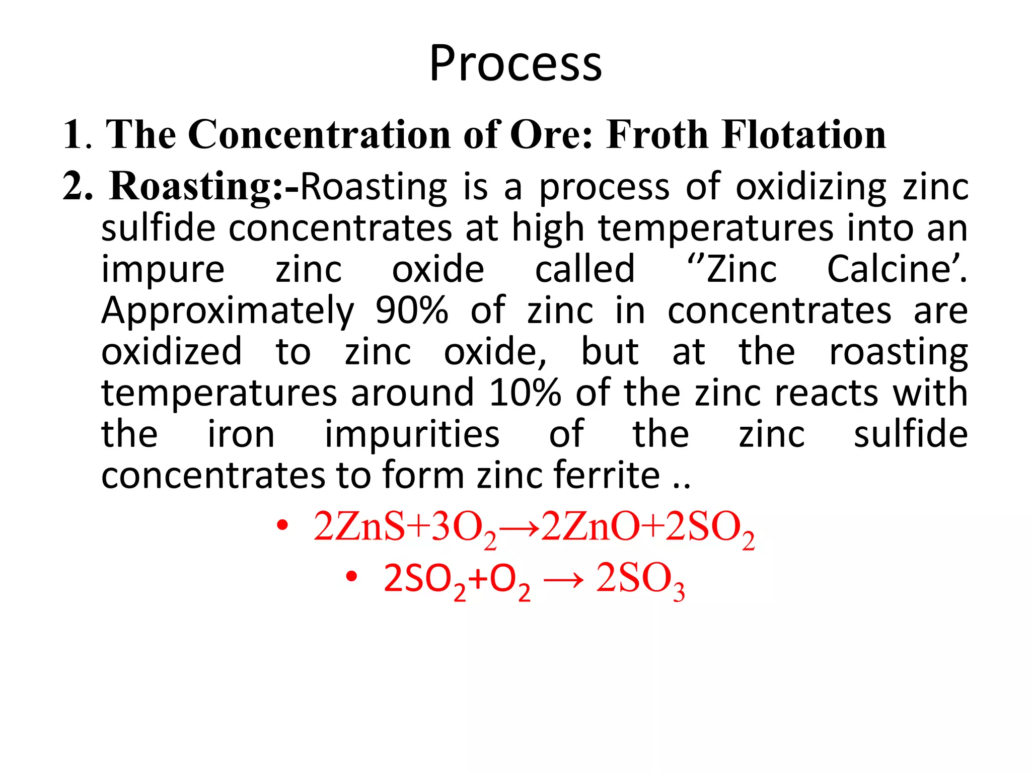 Extraction of zinc | PPTX