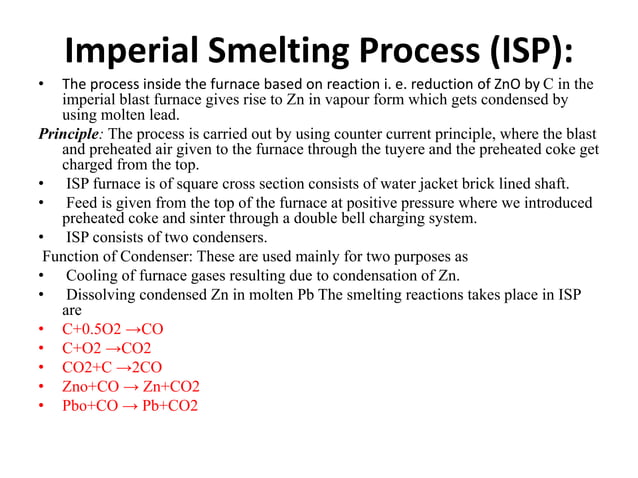 Extraction of zinc | PPTX
