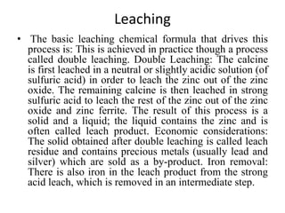 Extraction of zinc | PPTX