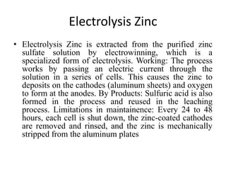 Extraction of zinc | PPTX