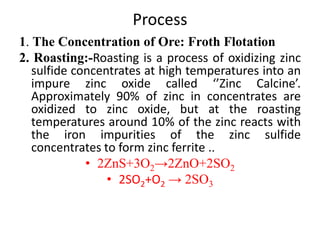 Extraction of zinc | PPTX
