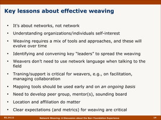 NNF - A conversation on network weaving with Roberto Cremonini | PPT