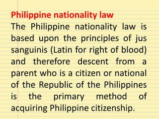 All about Citizenship: A topic in Philippine Politics and Governance | PPT