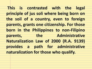 All about Citizenship: A topic in Philippine Politics and Governance ...
