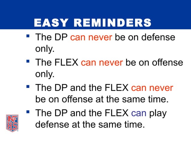 NFHS DP/FLEX Lineup Card | PPT