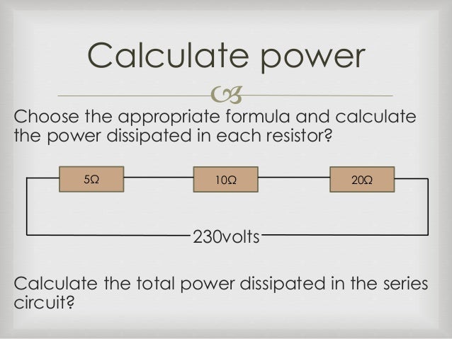 3. calculate power in a basic electrical circuit
