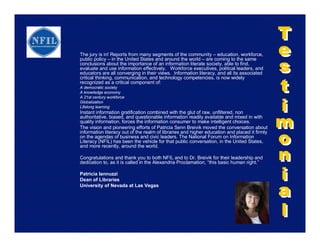 NFIL Testimonials | PDF