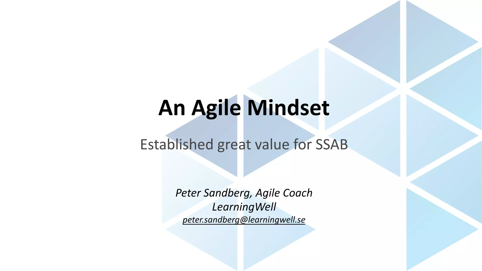 What is an Agile Mindset | PPT