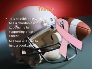 Nfl and breast cancer awareness | PPTX | Cancer | Diseases and Conditions