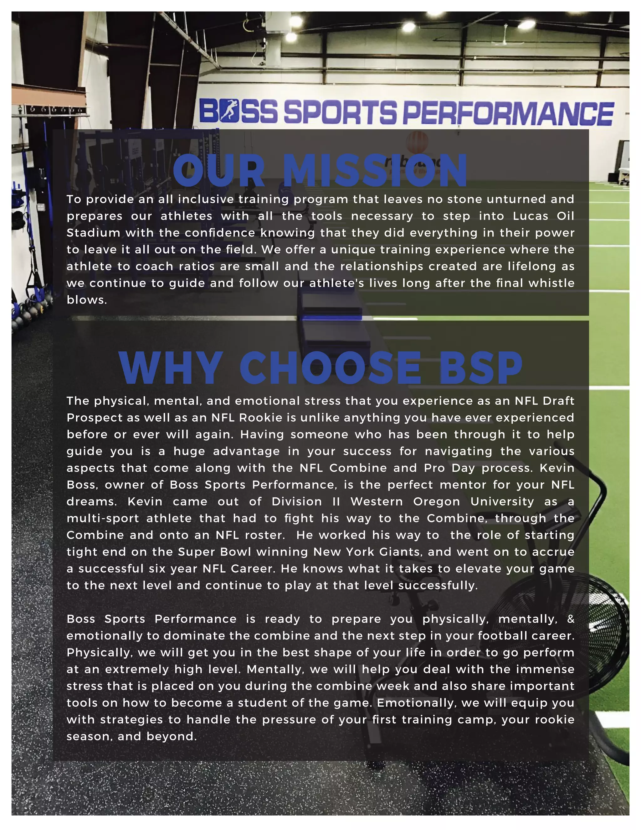 NFL COMBINE TRAINING BROCHURE | PDF