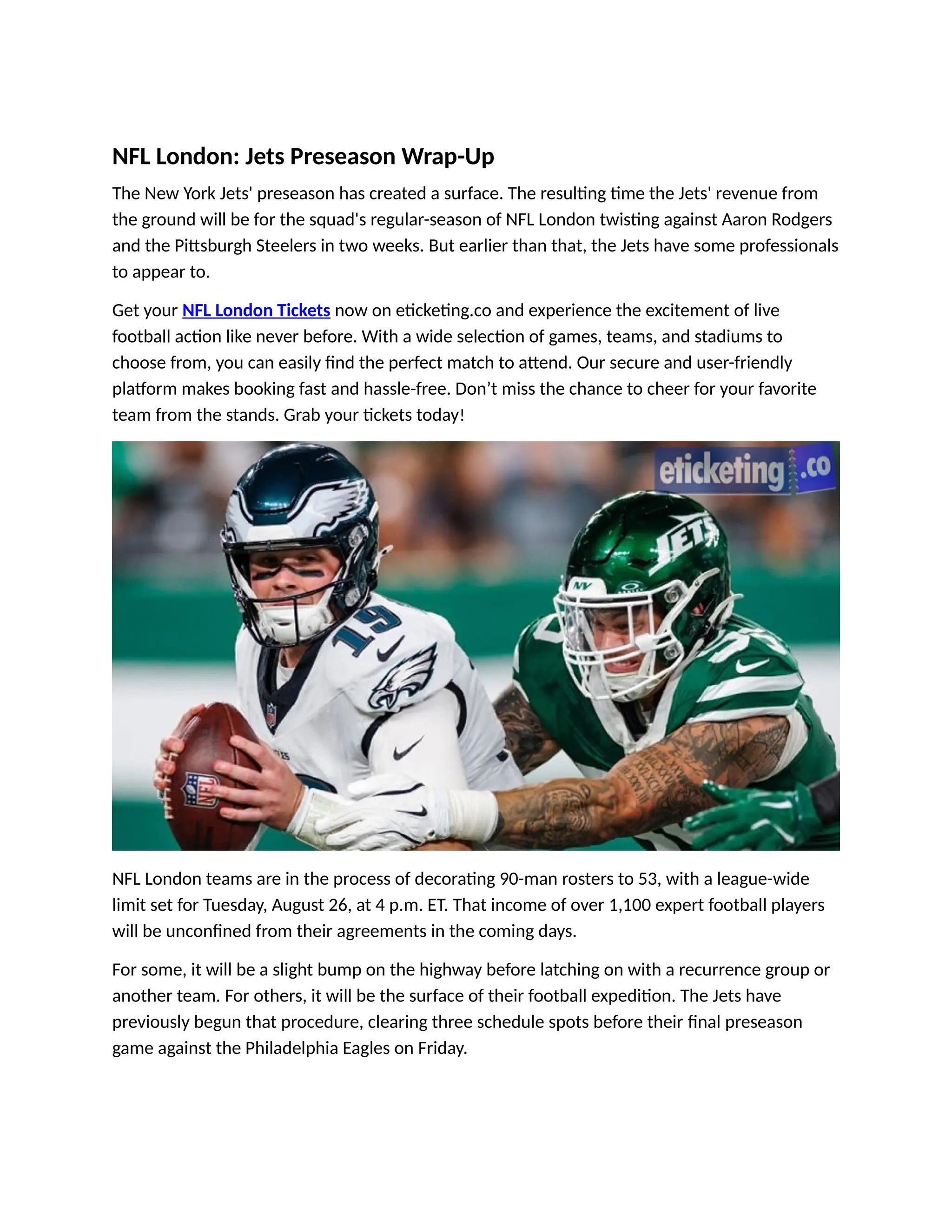NFL London: Jets Preseason Wrap-Up roster | DOCX