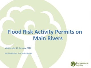 Environment Agency Permitting’ Paul Williams (Permitting lead officer ...