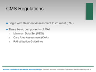 NFMNT Chapter 9 Document Nutritional Information in the Medical Record ...