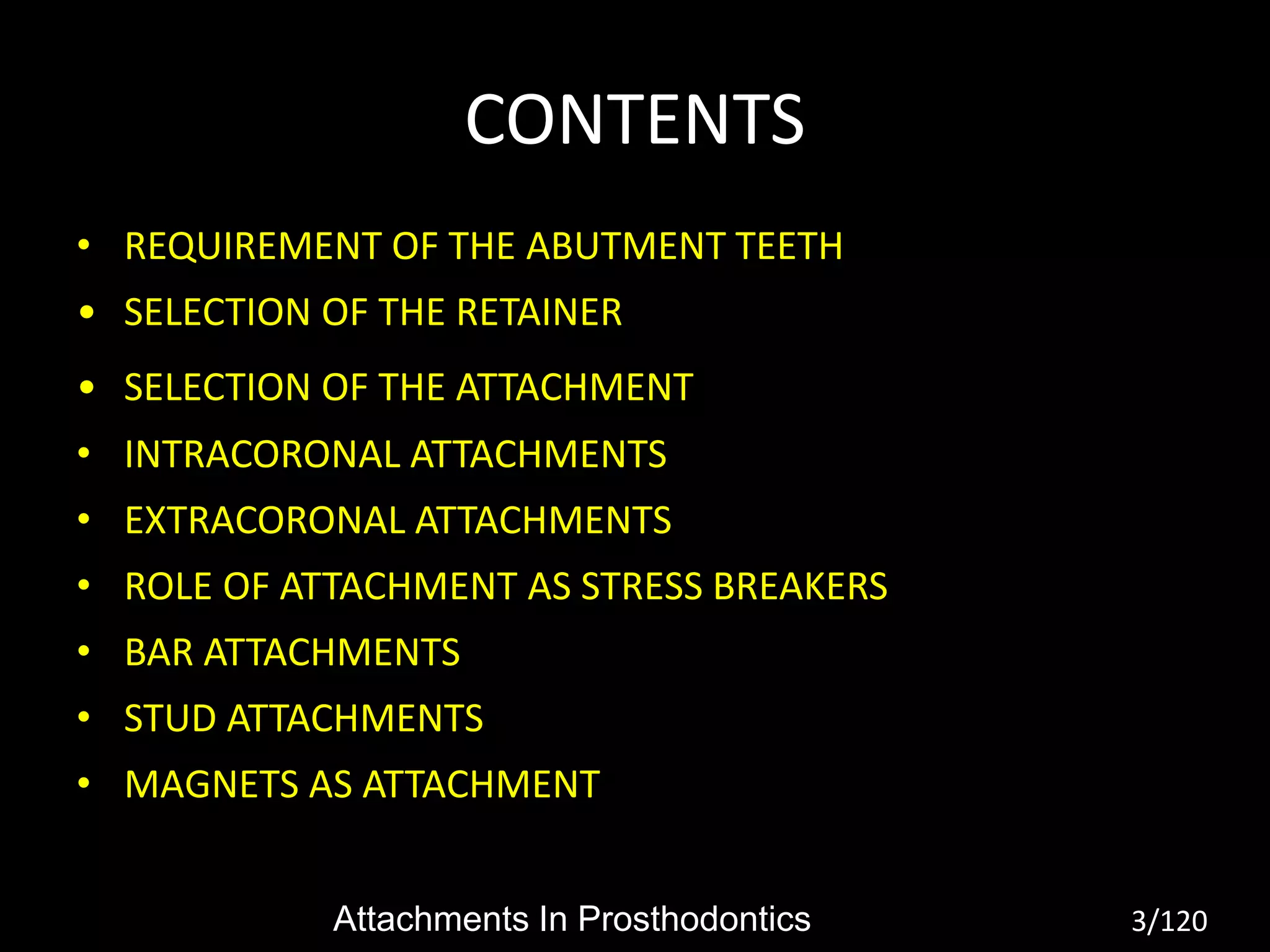 Attachments In Prosthodontics | PPTX