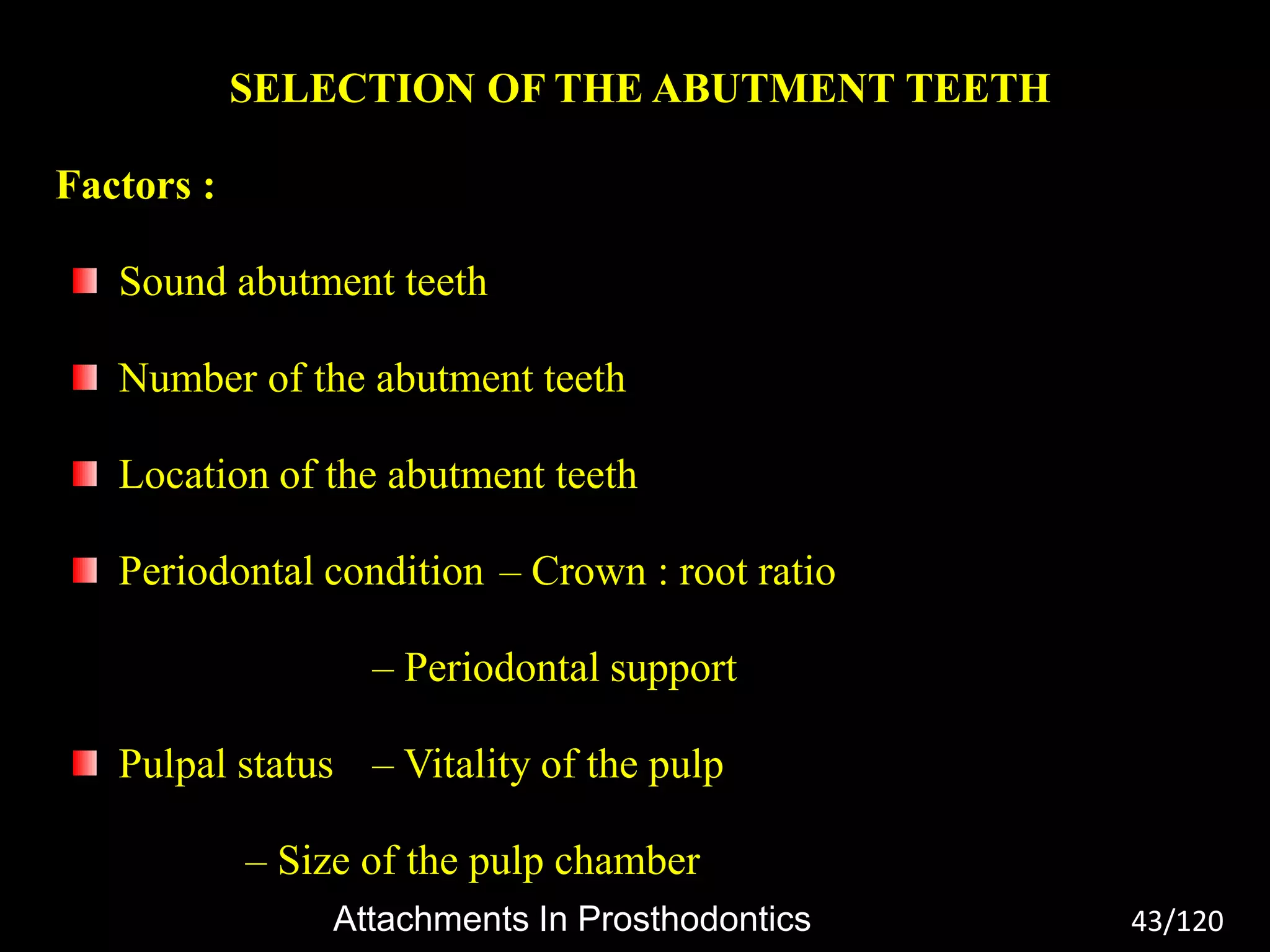 Attachments In Prosthodontics | PPTX