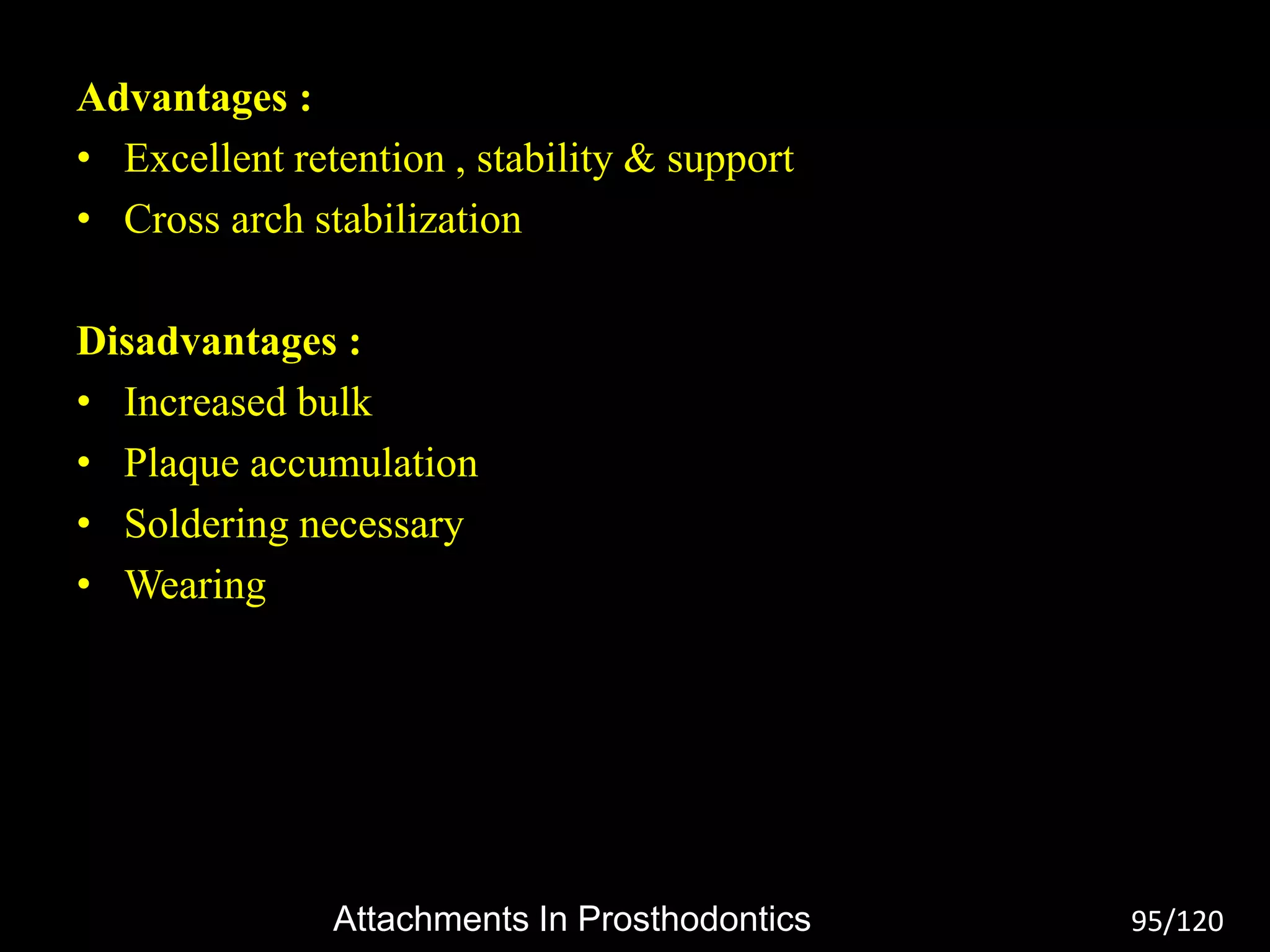 Attachments In Prosthodontics | PPTX