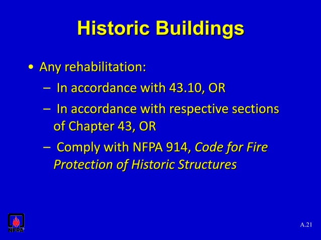 Nfpa101 building rehab orlando2010 | PPT