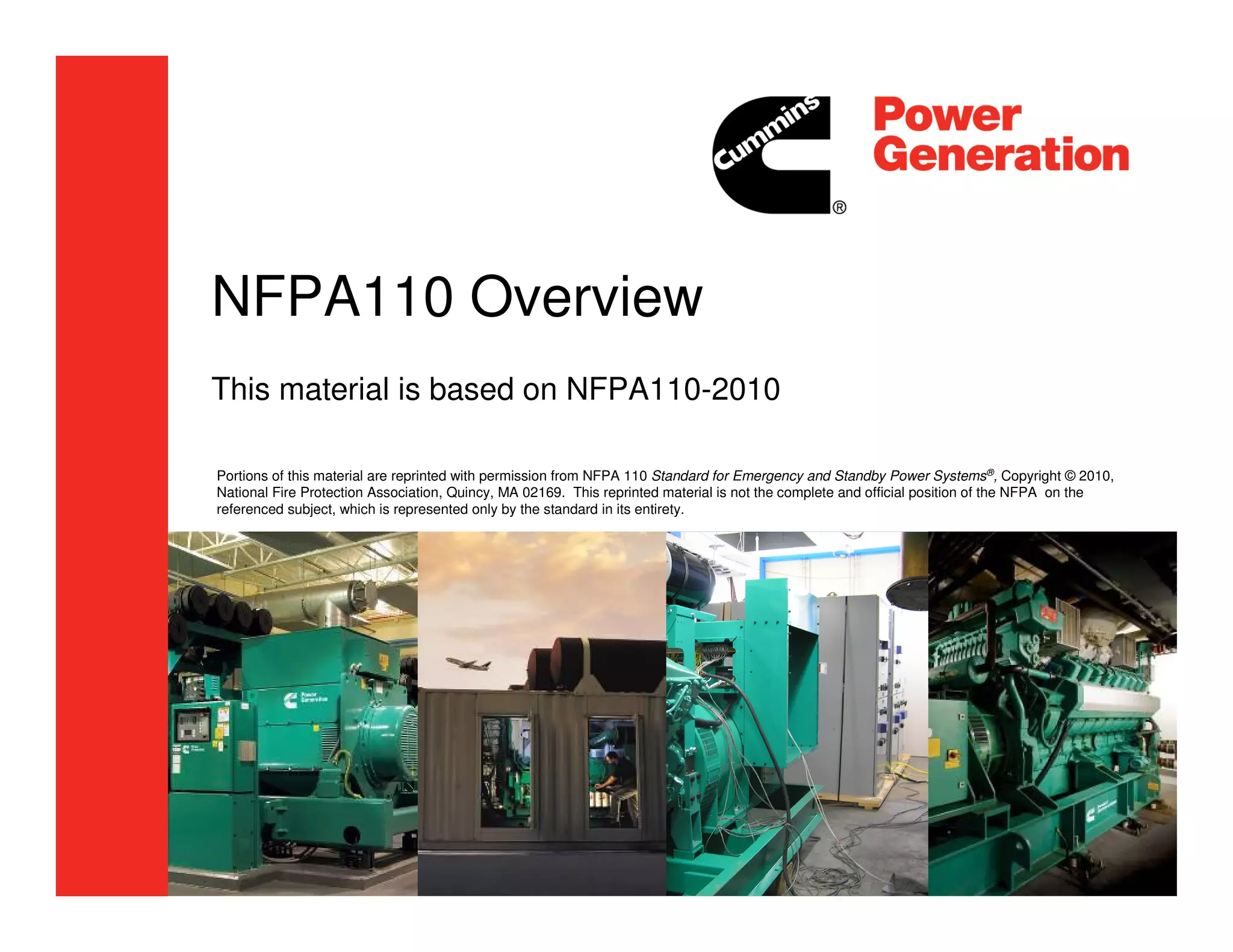 NFPA 110 Overview | PDF