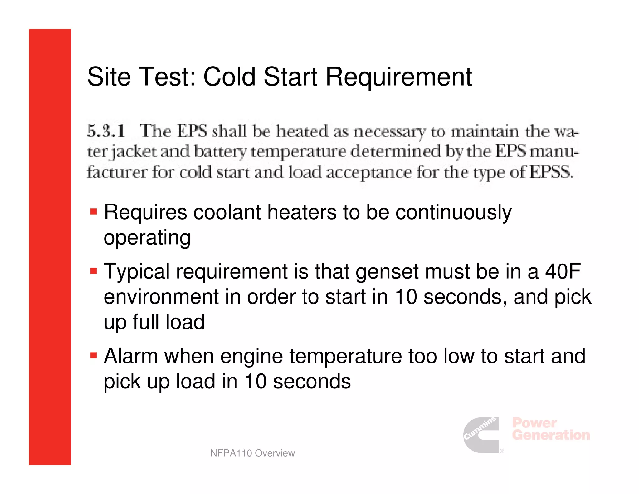NFPA 110 Overview | PDF