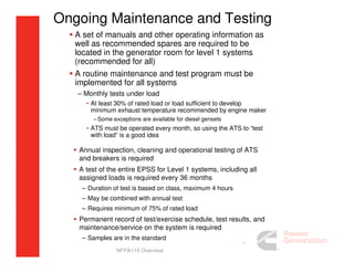 NFPA 110 Overview | PDF