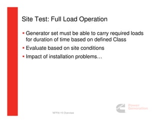 NFPA 110 Overview | PDF