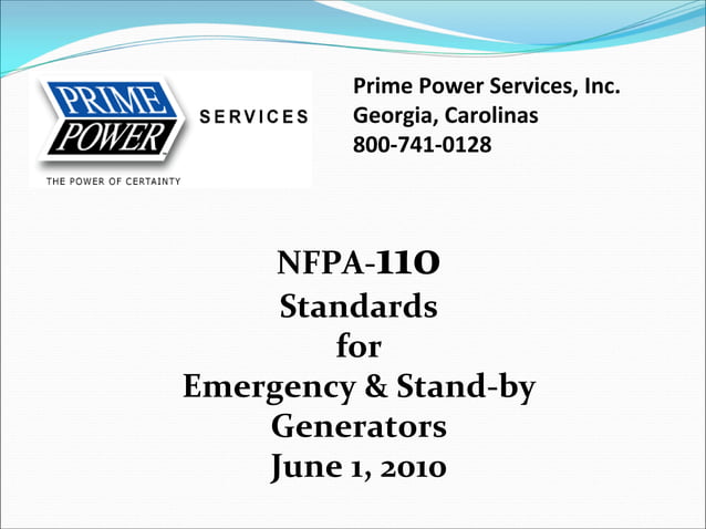 Nfpa 110 review | PDF | Auto Repair | Automotive
