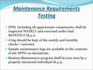 Nfpa 110 review | PDF | Auto Repair | Automotive