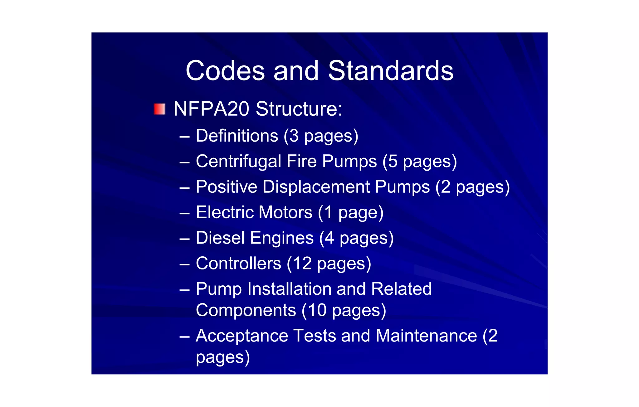 Nfpa20 standard for the installation of stationary pumps for fire ...