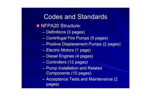 Nfpa20 standard for the installation of stationary pumps for fire ...