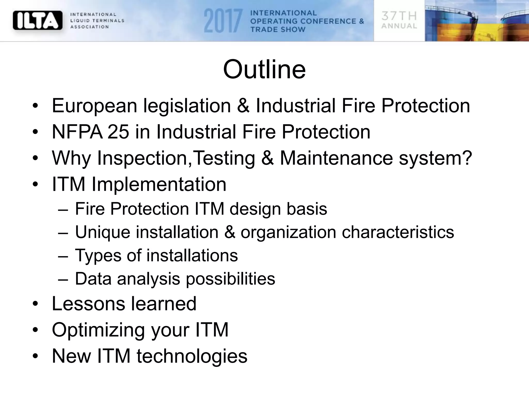 Fire Protection Equipment Inspection, Testing, and Maintenance: An ...