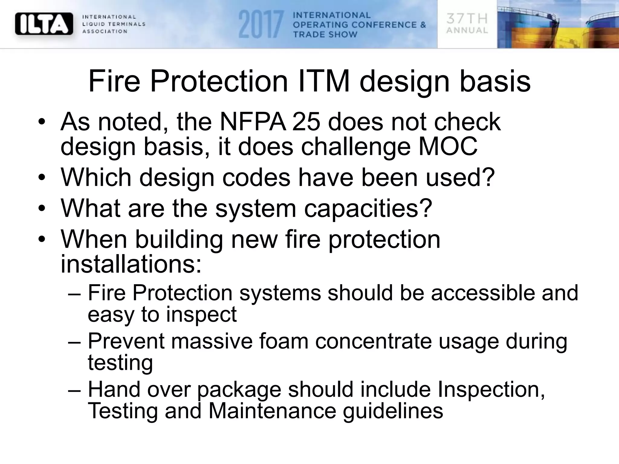 Fire Protection Equipment Inspection, Testing, and Maintenance: An ...