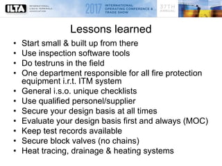 Fire Protection Equipment Inspection, Testing, and Maintenance: An ...