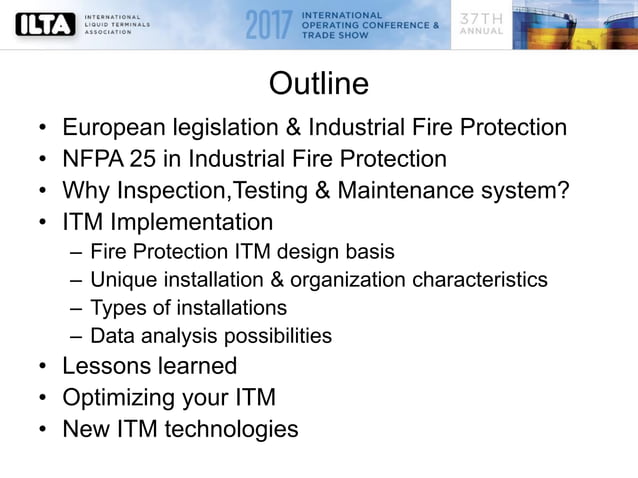 Fire Protection Equipment Inspection, Testing, and Maintenance: An ...