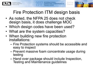 Fire Protection Equipment Inspection, Testing, and Maintenance: An ...