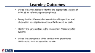 NFPA 25 SUPPORT TRAINING.pdf formation NFPA | PDF