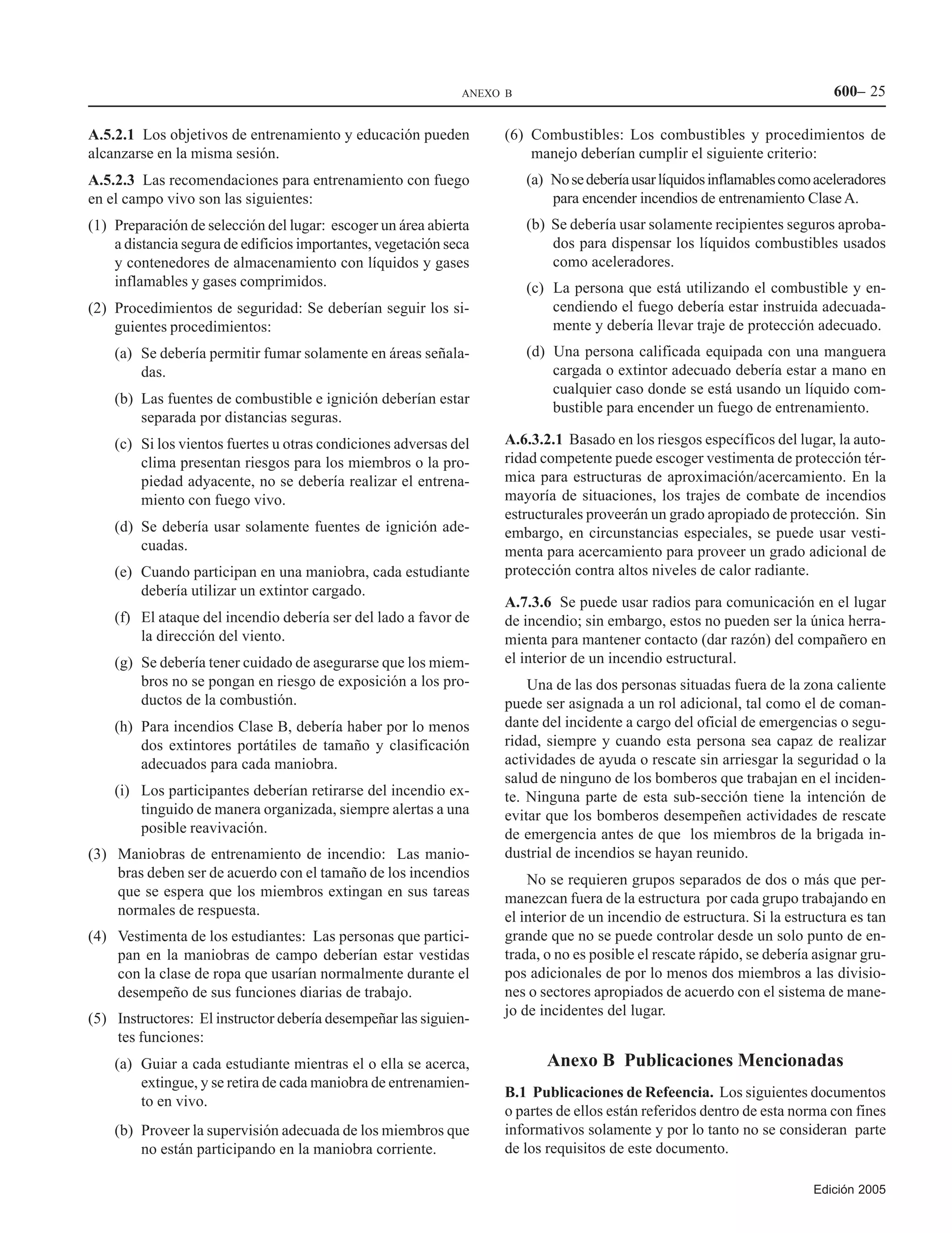 Nfpa 600 standard on industrial fire brigades - 2005 edition espanol | PDF